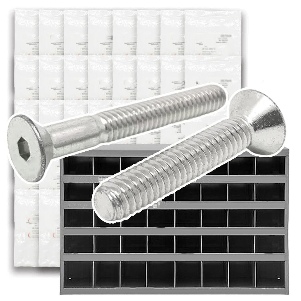 Metric Stainless A4-70 Flat Head Socket Cap Screws - 1511 PCS ...