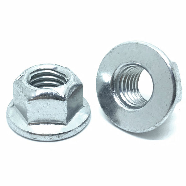 M8-1.25 Class 8 Hex Flange Prevailing Torque Top Lock Nuts Zinc Clear ...
